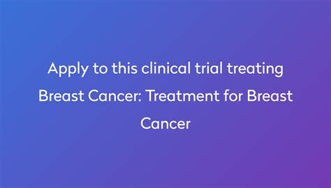 Treatment For Breast Cancer Clinical Trial 2023 Power