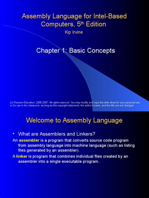 assembly language for intel based computers 5 edition pdf assembly