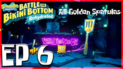 Rock Bottom Walkthrough All Golden Spatulas Paintings Artwork Locations Spongebob BFBB Part