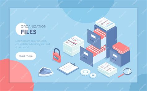Premium Vector File Organization Service Document Archiving Concept