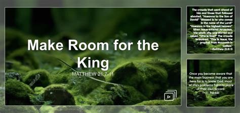 Make Room For The King Sermon By Sermon Research Assistant Matthew 21