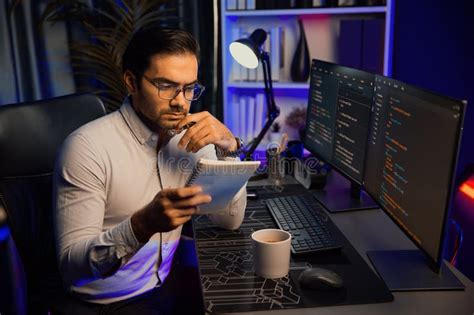 Smart It Working Software Development Coding On Pc With Reading Note