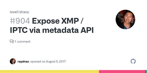 Expose XMP IPTC Via Metadata API Issue 904 Lovell Sharp GitHub