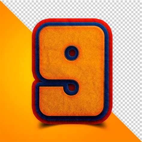 Premium Psd Numeral 9