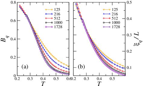 A Plots Of The Sg Correlation Length ξ L L Vs T For Φ 0 14 Download Scientific Diagram