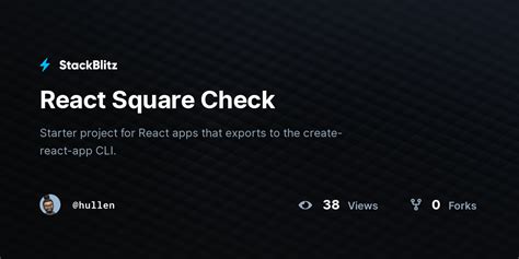 React Square Check StackBlitz