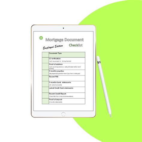 Mortgage Document Checklist Employed Ewa Brzeska
