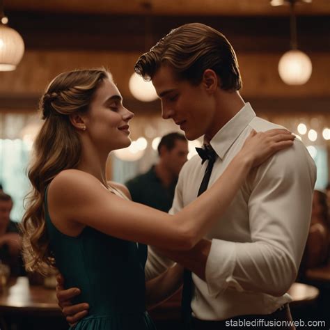 Dancing Couple In A Restaurant Stable Diffusion Online