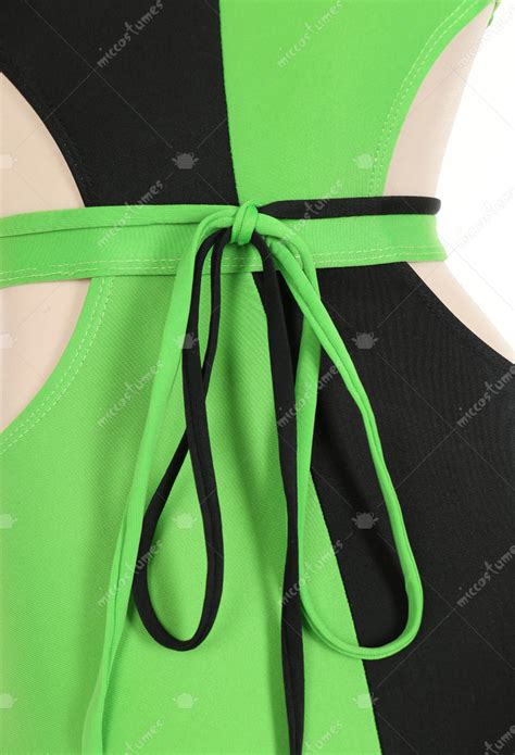 Gothic Sexy One Piece Swimsuit Green And Black Spliced Cutout Bathing