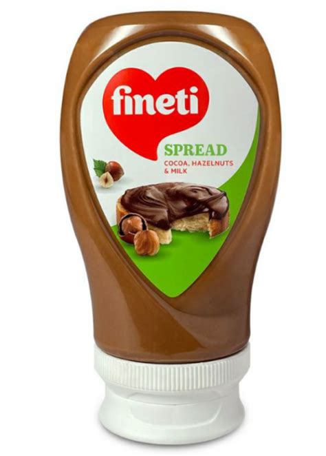 FINETI Squeeze Crema De Ciocolata Si Alune Tub 380g