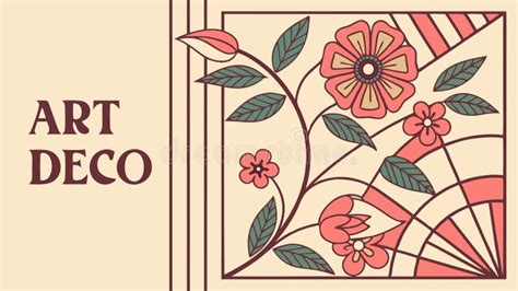 Art Deco Floral Corner Vintage Decorative Element Elegant Page Flourish Design Vector Design