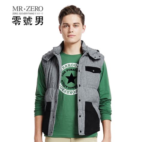零号男 潮牌韩版连帽马夹 韩版条绒拼接加厚宽松秋冬男士棉马甲书易lml