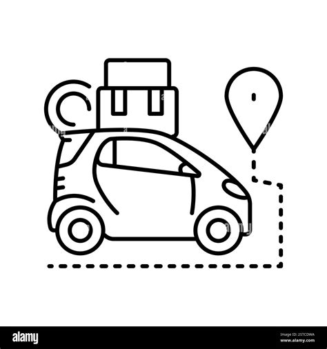 Internal Migration Line Icon Vector Isolated Element Editable Stroke