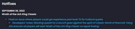 Sorry Guys One Last Hotfix Before Launch R Classicwow