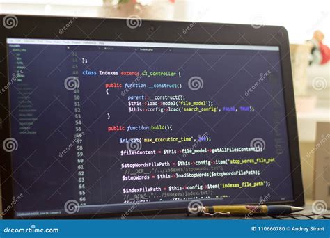 Php Back End Code Computer Programming Source Code Abstract Screen Of Web Developer Editorial