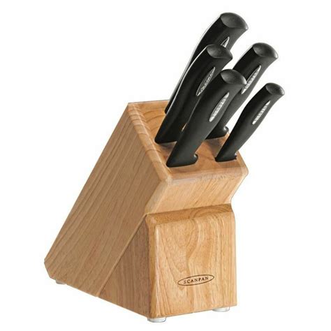 Scanpan Microsharp 6 Piece Kitchen Knife Block Set 6pc