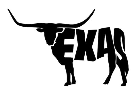 Premium Vector Texas With Longhorn Vector