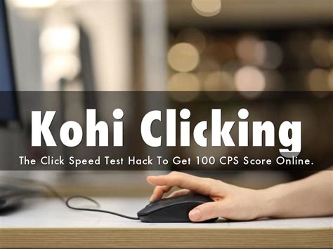 Kohi Clicking The Fastest Clicking Method By Susan