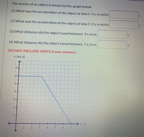 solved the motion of an object is shown by the graph below