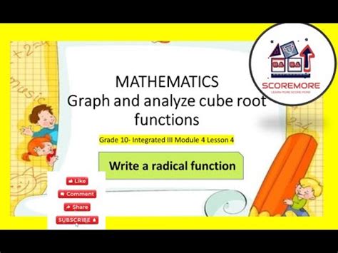 Graph And Analyze Cube Root Functions Write A Radical Function Grade MATH YouTube