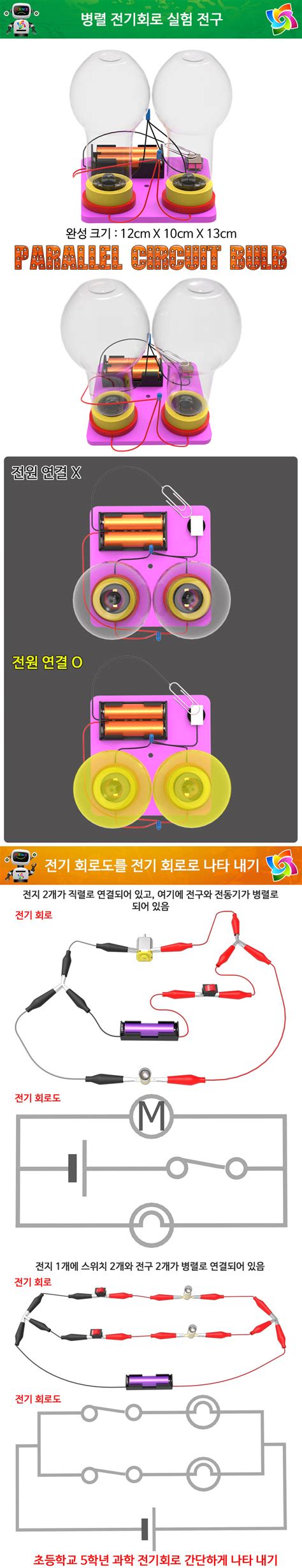 병렬 전기회로 실험 전구 Jup