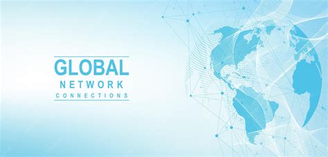 Premium Vector Global Network Connection Concept Big Data Visualization Social Network