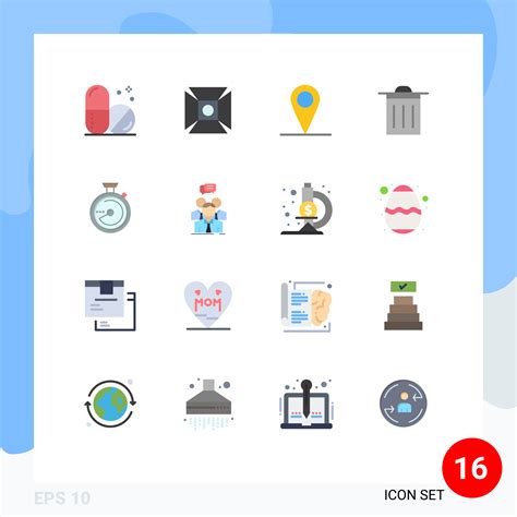 user interface pack of 16 basic flat colors of group navigation map