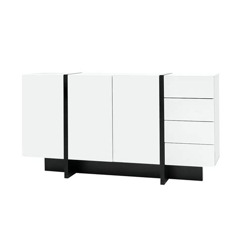 Modfu Sideboard Kommode Mit Viel Stauraum Hochglanz Buffet Scandi 1