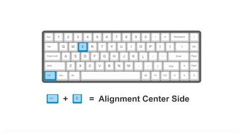 Premium Vector Vector Control Ctrl E Alignment Center Side Keyboard Shortcuts Windows With