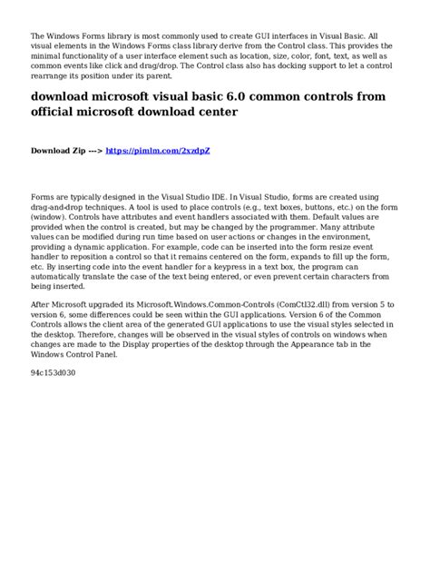 Fillable Online Windows Forms Application Basics Visual Basic Fax