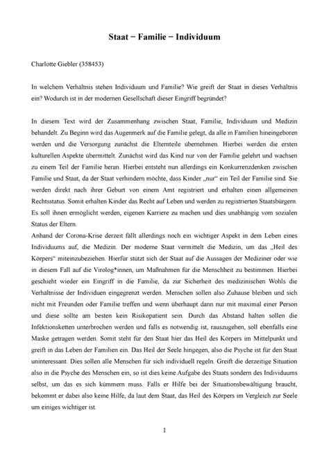 Staat Individuu Familie Staat Familie Individuum Charlotte
