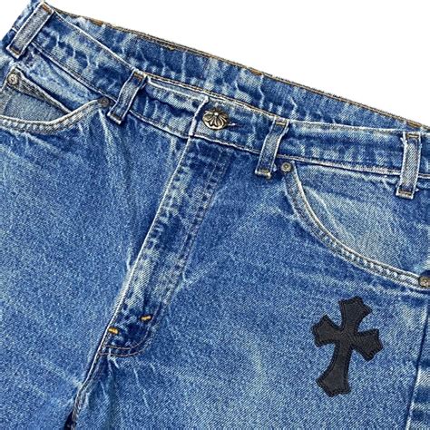 CHROME HEARTS X LEVI S 505 21 CROSS PATCH JEANS JD BOY