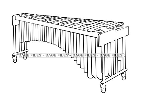 Marimba Outline Svg Marimba Clipart Marimba Files For Cricut Marimba Cut Files For Silhouette