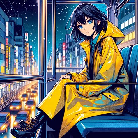 Anime Girl City Bus Fanart