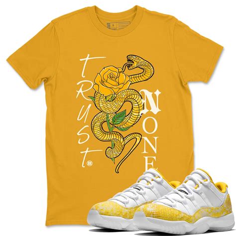 Air Jordan 11 Yellow Python Trust None Unisex Shirts Drip Gear Zone