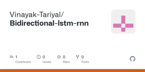 Github Vinayak Tariyalbidirectional Lstm Rnn
