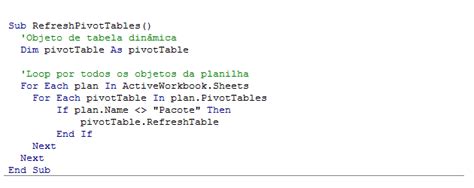 Atualizar Tudo No Excel Como Atualizar Tabelas Dinâmicas Com Vba