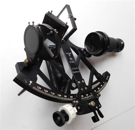 A Superb German 2nd Ww Kriegsmarine Cased Naval Sextant By C Plath