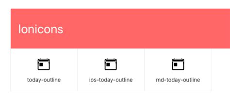 Ionicons Today Outline Icon Is Broken · Issue 1485 · Obladorreact