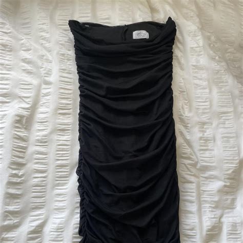 Oh Polly Ruched Mini Dress Worn Once Size 8 Depop