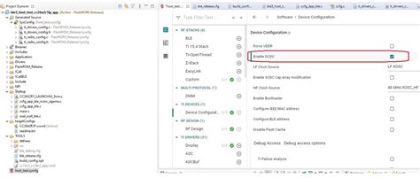 CC2642R Host Test Example How To Use SysConfig To Change For DCDC Global LDO Ext Regulator