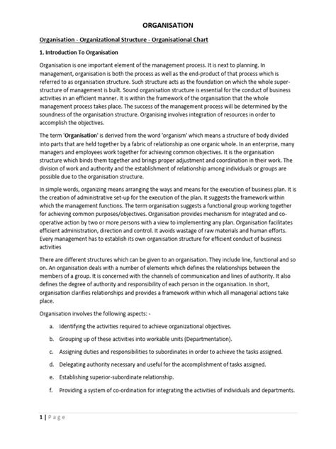 Organisation Pdf Hierarchy Business