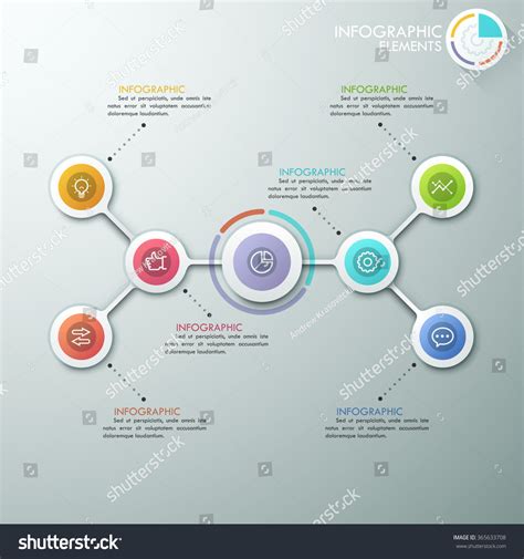 Modern Flowchart Mindmap Infographics Template Paper Immagine