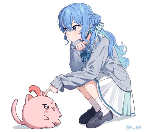 Hoshimachi Suisei Hoshimachi Suisei And Maguchi Hololive Drawn By