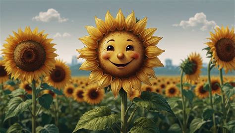 Ai产生的 向日葵 脸 Pixabay上的免费图片