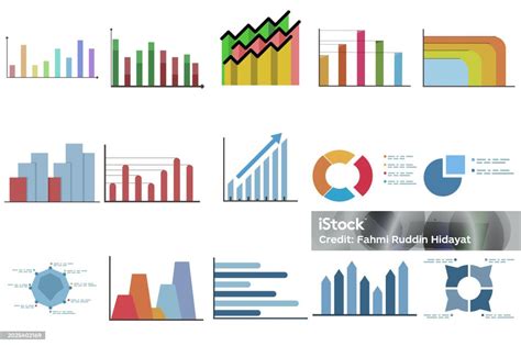 비즈니스 차트 모음 인포그래픽 차트 재무 분석 데이터 그래프 및 다이어그램 마케팅 통계 워크 플로우 벡터 세트 현대 비즈니스 프레젠테이션 요소 벡터 일러스트 레이 션입니다