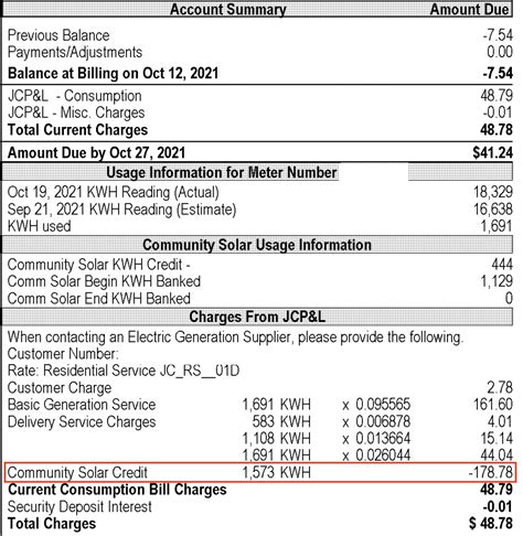 Where Do I Find My Credit On My Jcpandl Bill Solstice