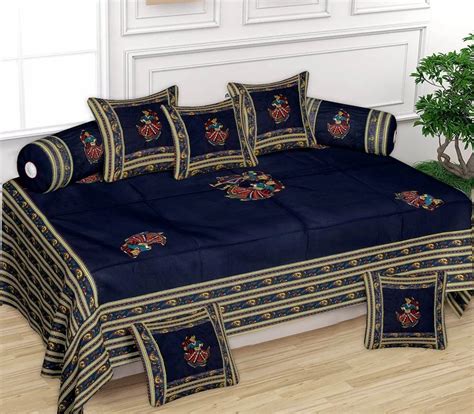 Blue Deewan Set 1 2 5 Patch Work Size 70x100 At Rs 670 Set In Jaipur