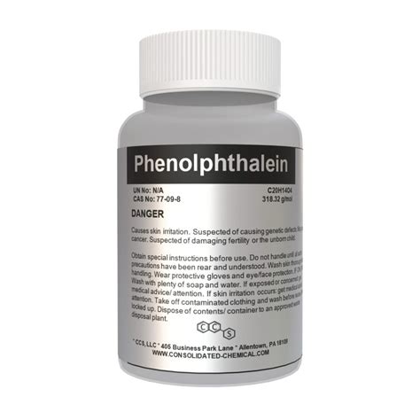 Phenolphthalein Powder Acs Grade High Purity Ph Indicator