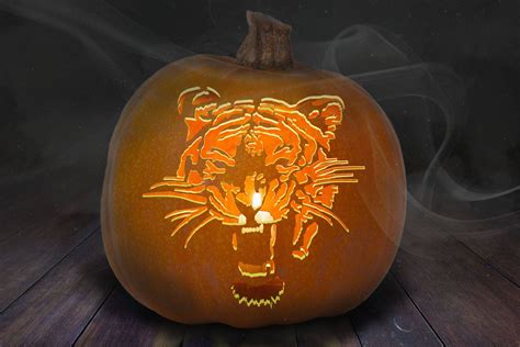 Tiger Pumpkin Carving Stencil Printable Etsy